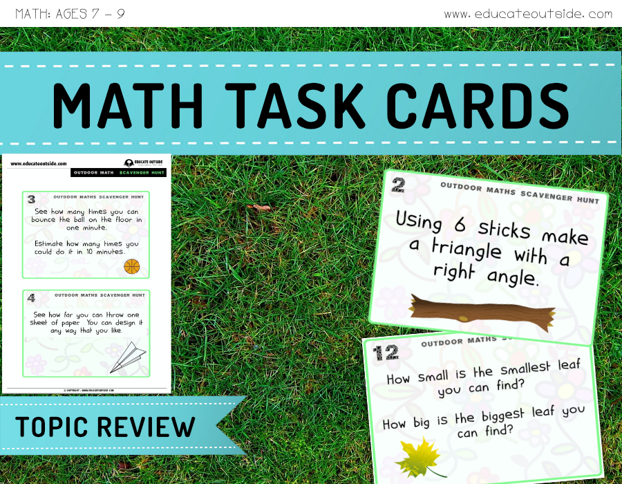 Outdoor Math Trail / Scavenger Hunt | Ages 7 to 9