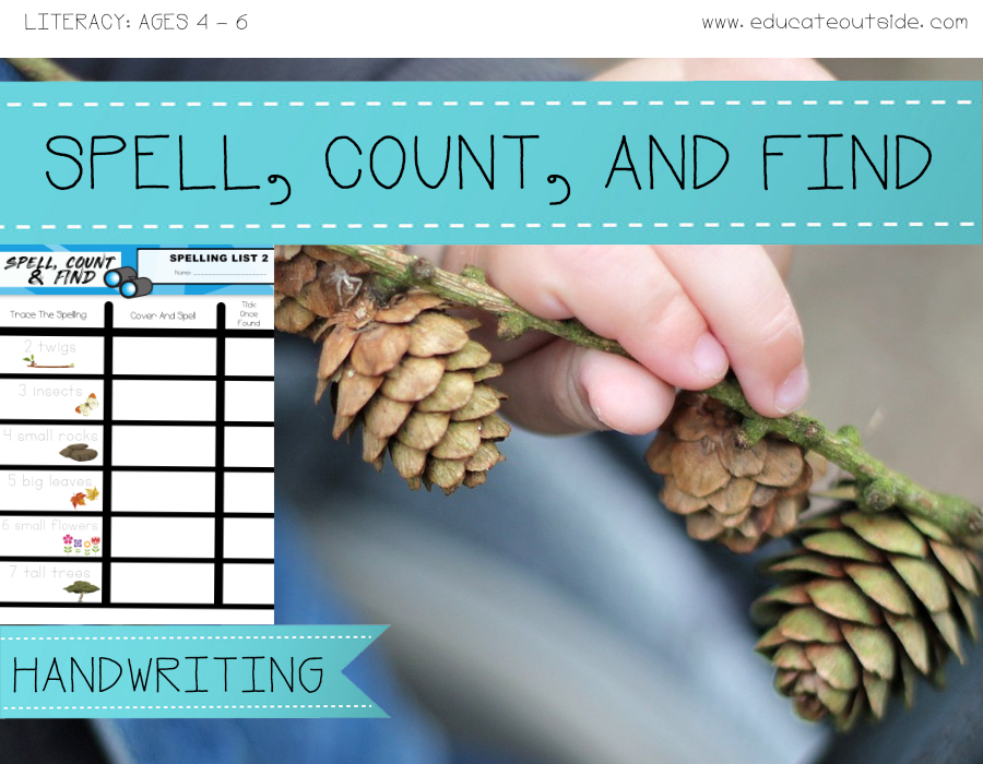 Handwriting and Spelling Activity | Spell, Count and Find
