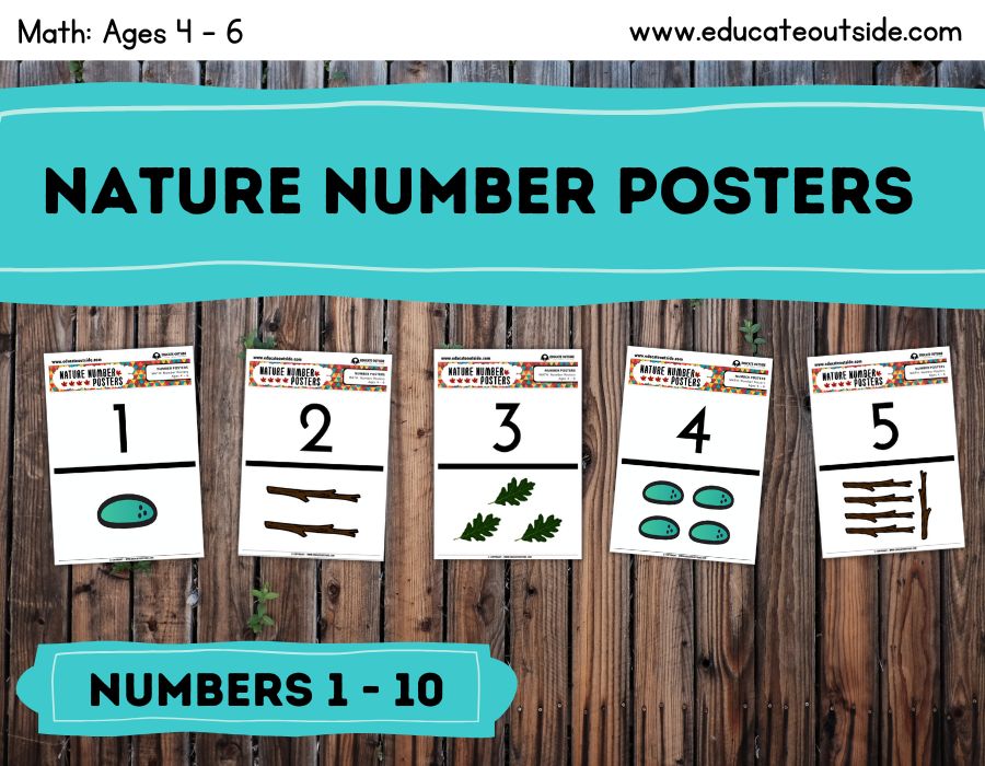 Nature Number Posters - Numbers 1 to 10 - Educate Outside - Outdoor ...