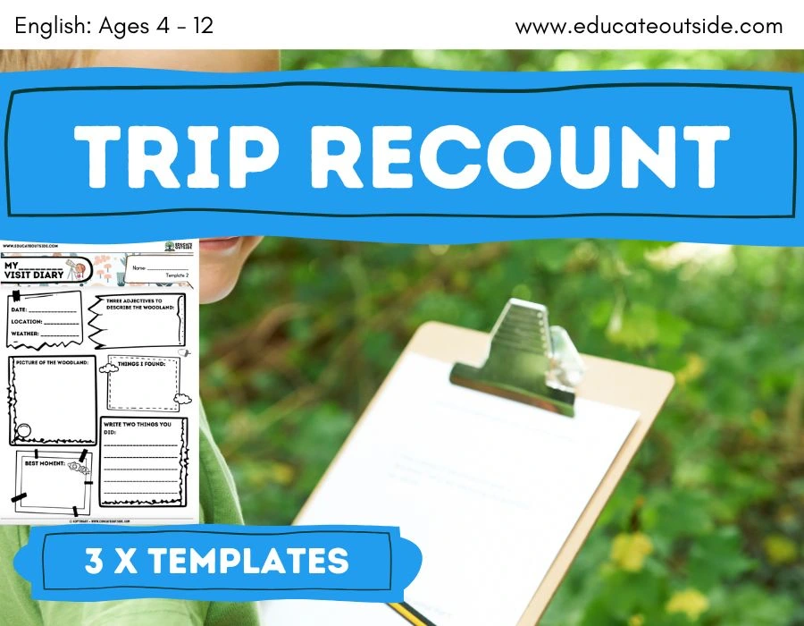 Recount Worksheets – Nature Exploration Writing Templates.